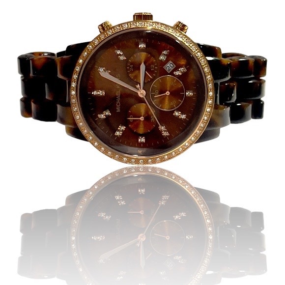 Michael Kors | Accessories | Michael Kors Ladies Big Face Tortoise ...